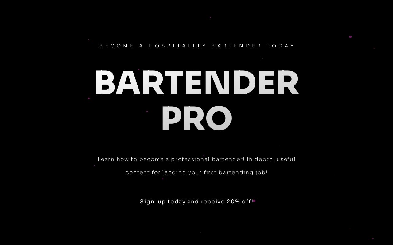 Bartender Pro | Become A Hospitality Bartender Today
